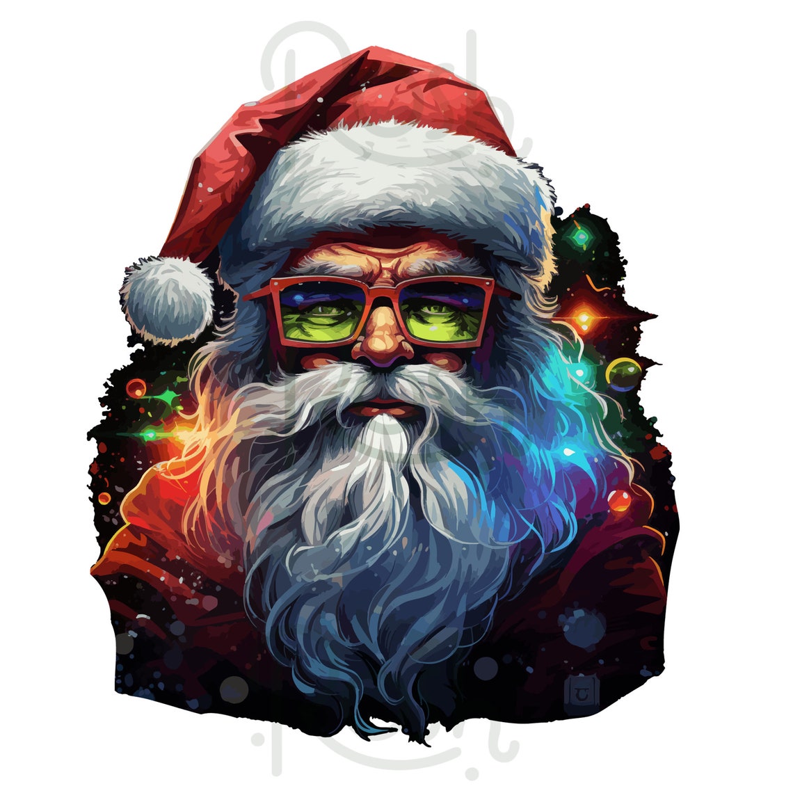 Santa SVG, Santa Face SVG, Cool Santa SVG, Christmas Svg, Santa Claus ...