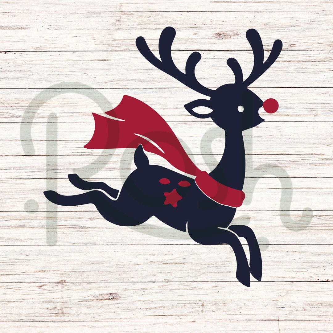 Christmas Reindeer Silhouette, Christmas Clipart, Instant Download ...