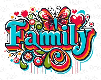 Retro Family Day PNG, Retro T-shirt Design Png, Family PNG, Family Day ...