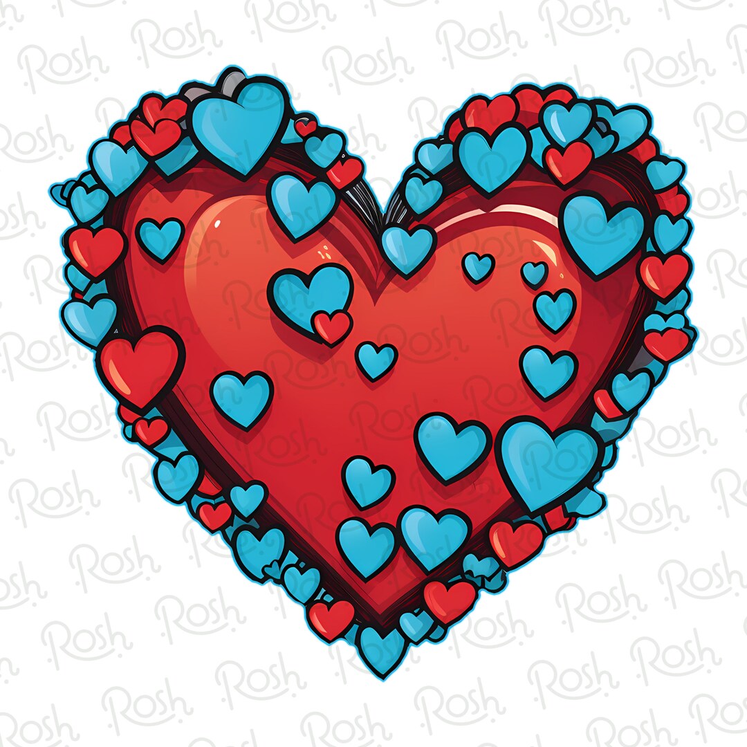 Comic Style Heart PNG, Heart PNG, Cute Heart Png, Valentine's Day ...