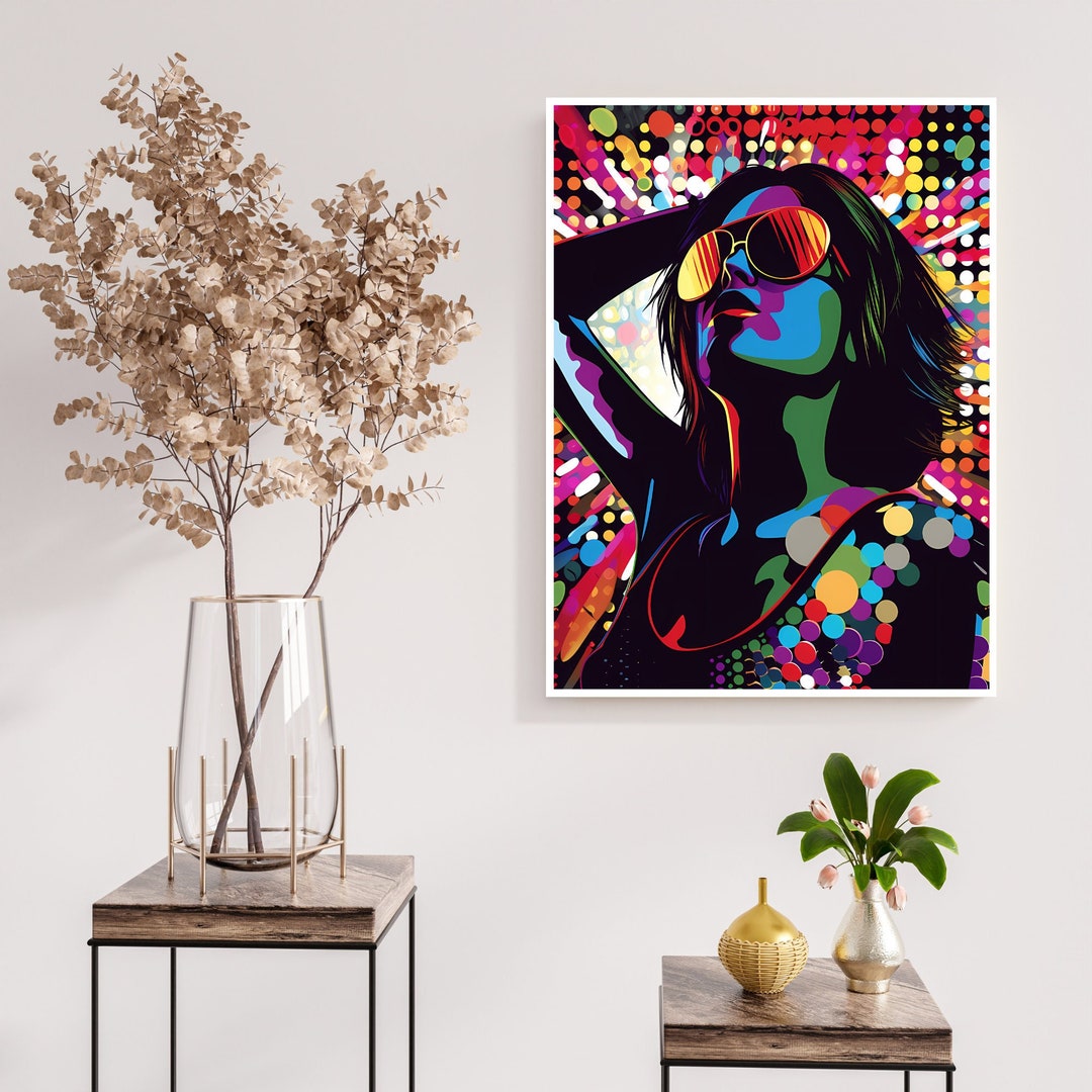 Retro Disco Light Print , Retro Disco Girl Print, Timeless Artwork ...