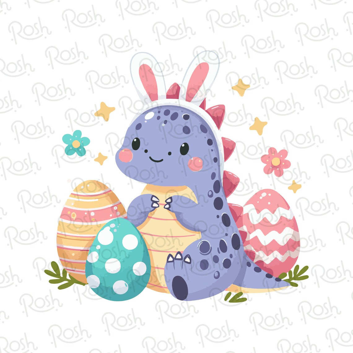 Cute Dino Easter Eggs PNG, Dinosaur PNG, Easter PNG, Easter Printable ...