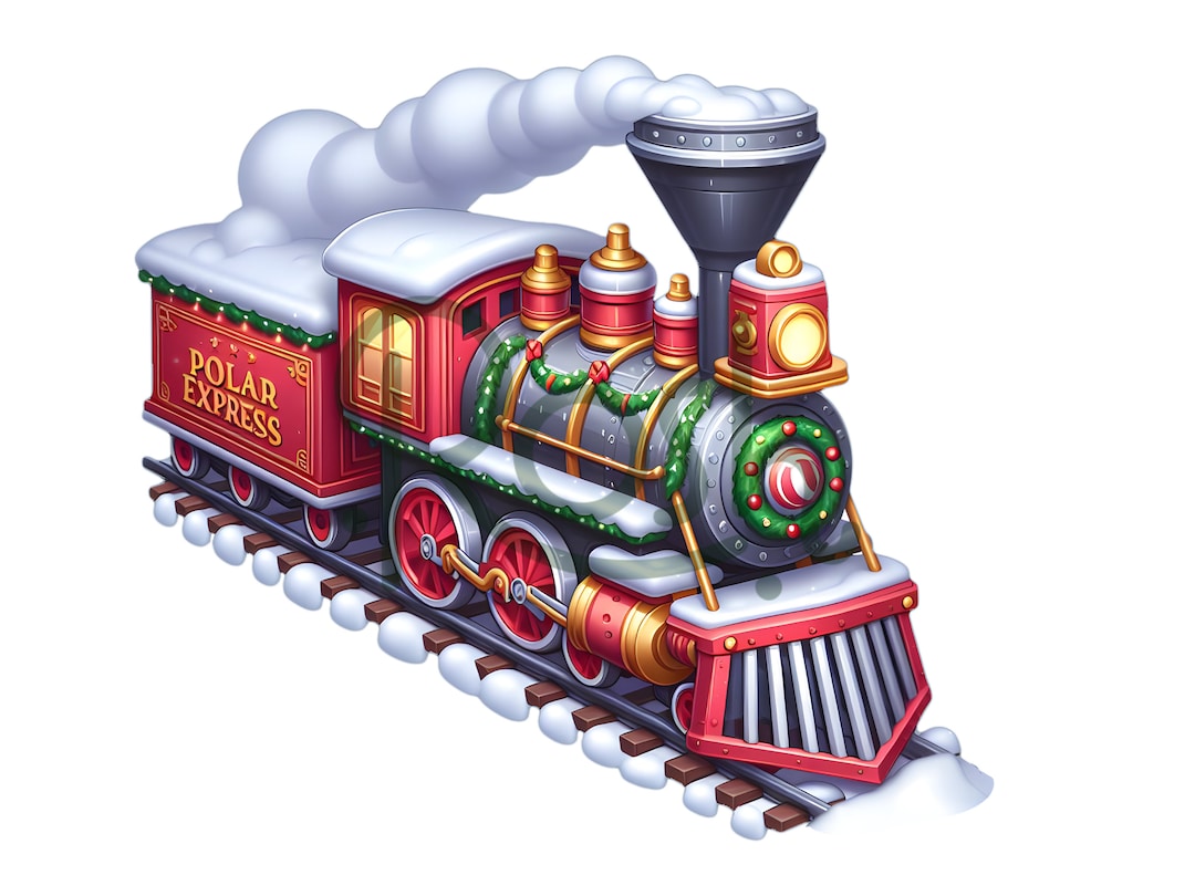 North Pole Express Train, Express Train PNG, Christmas PNG, Instant ...
