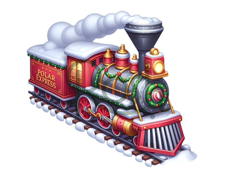 North Pole Express Train, Express Train PNG, Christmas PNG, Instant ...