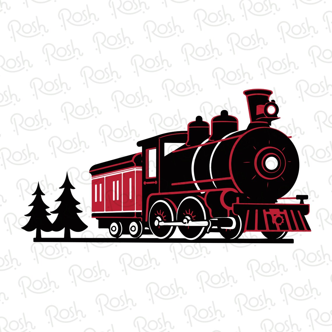 The North Pole Express Train Silhouette SVG Set, North Pole Express ...