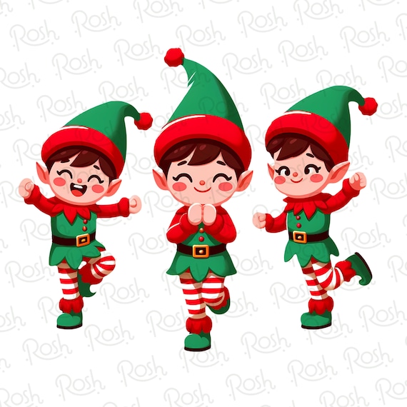 Santa Elves Clipart