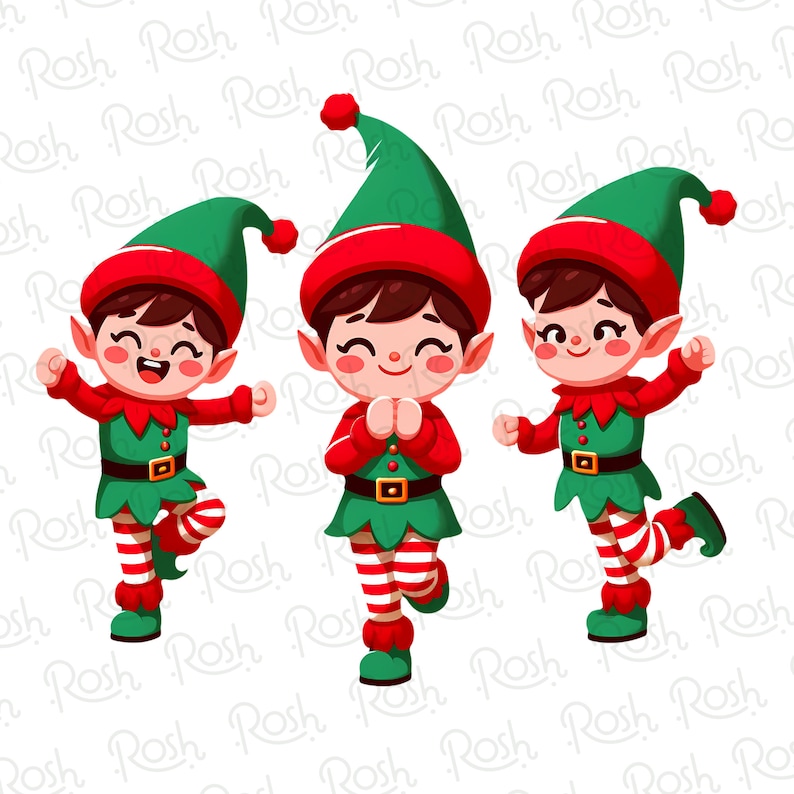 Christmas Elves Set PNG, Christmas PNG, Santa's Elf, Instant Download ...