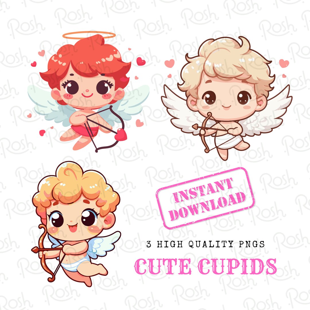 Cute Cupids Bundle PNG, Valentine's Cupid PNG, Valentine's Day Clipart ...