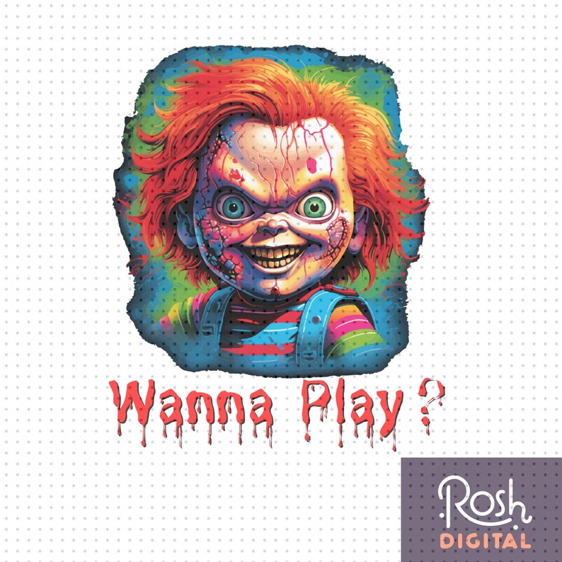 Chucky Wanna Play PNG, Halloween PNG Decorations, Halloween Spooky PNG ...