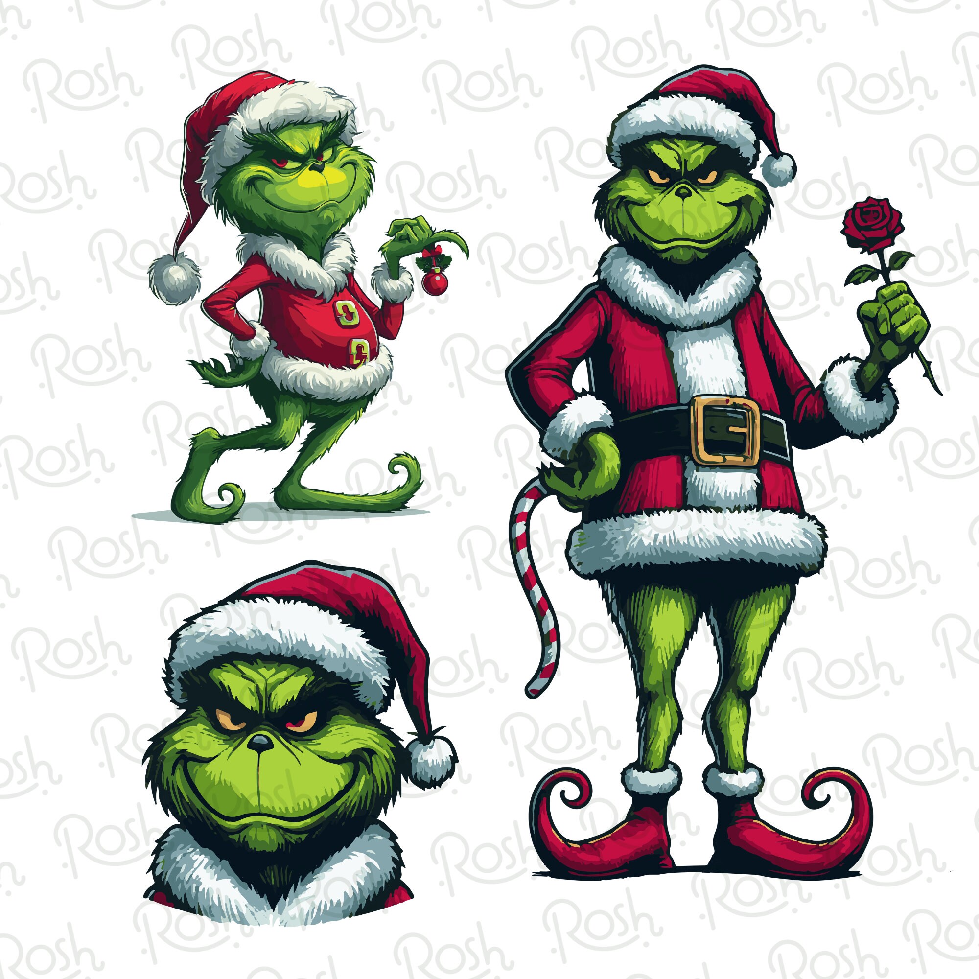 Grinch PNG Set Digital Download Christmas Decor Christmas - Etsy Canada