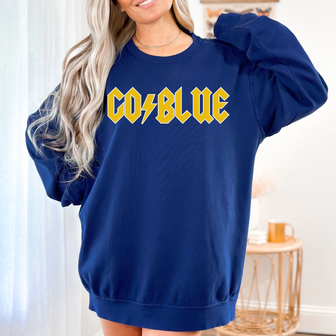 Go Blue Rock Crew Neck, Lets Go Blue, Michigan Wolverines, HAIL ...