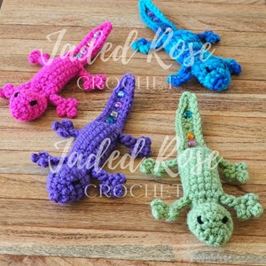 Crochet Pattern- No Sew Lizard Fidget Toy, Crochet Keychain, 3 Fidgets ...