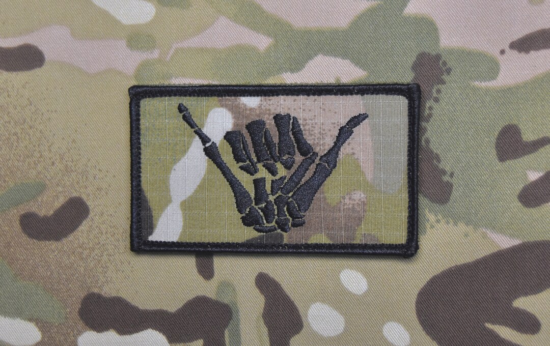 Multicam Bone Shaka Morale Patch - Etsy