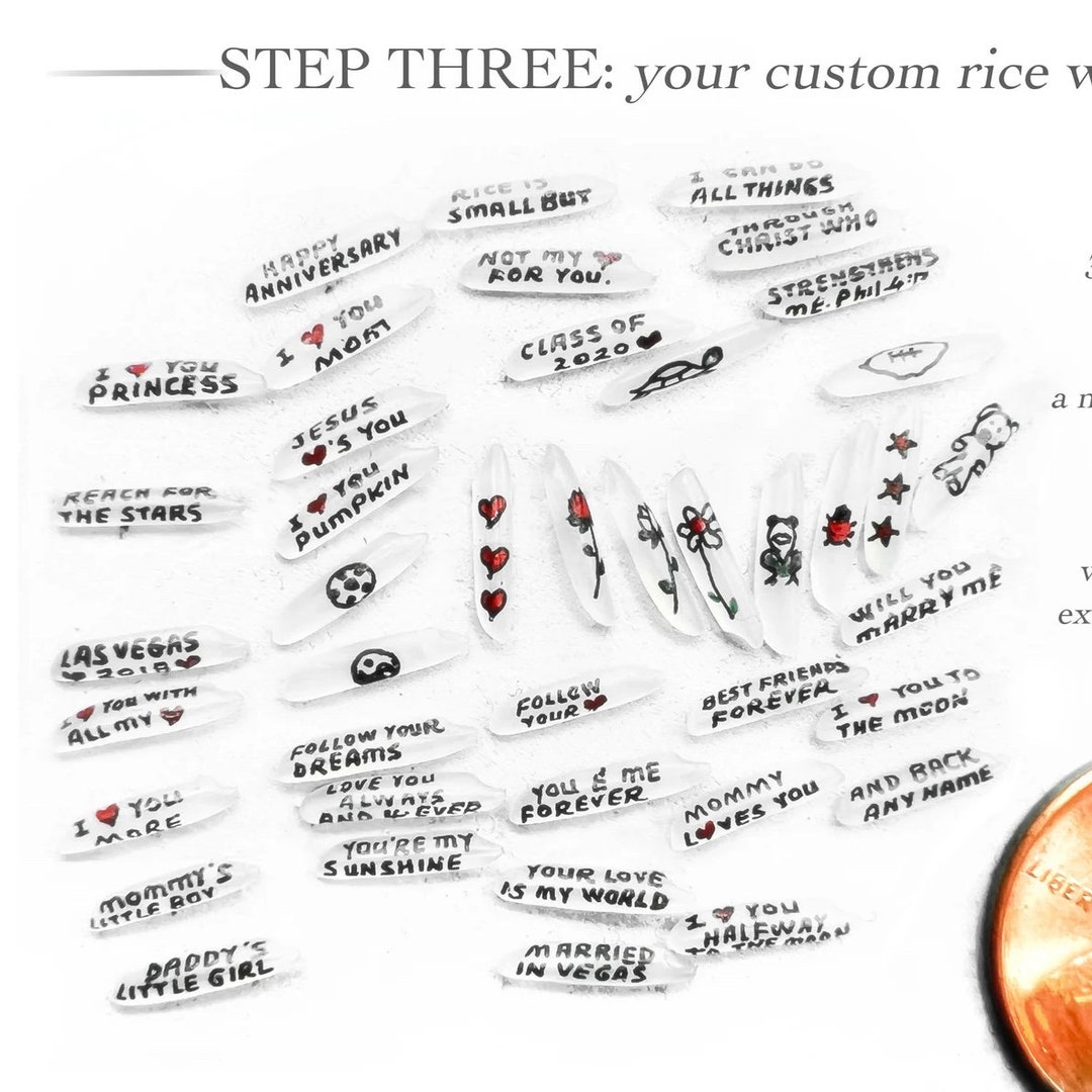 Extra Writing on Rice for Jewelry Customers. Please Contact Shop to ...