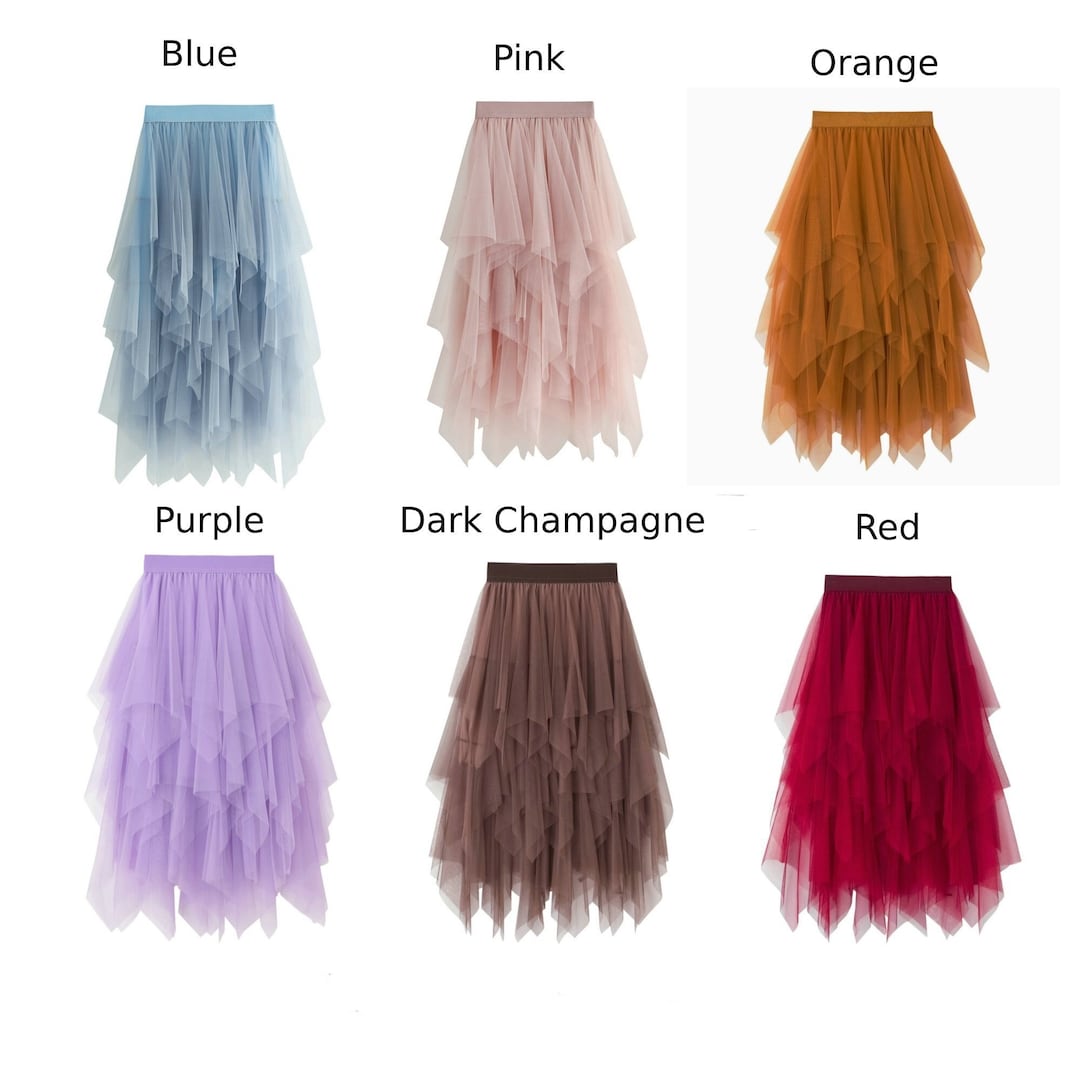 Multi Color Mesh Midi Tulle Skirt Dressed,, Chiffon Maxi Layer Wrap ...