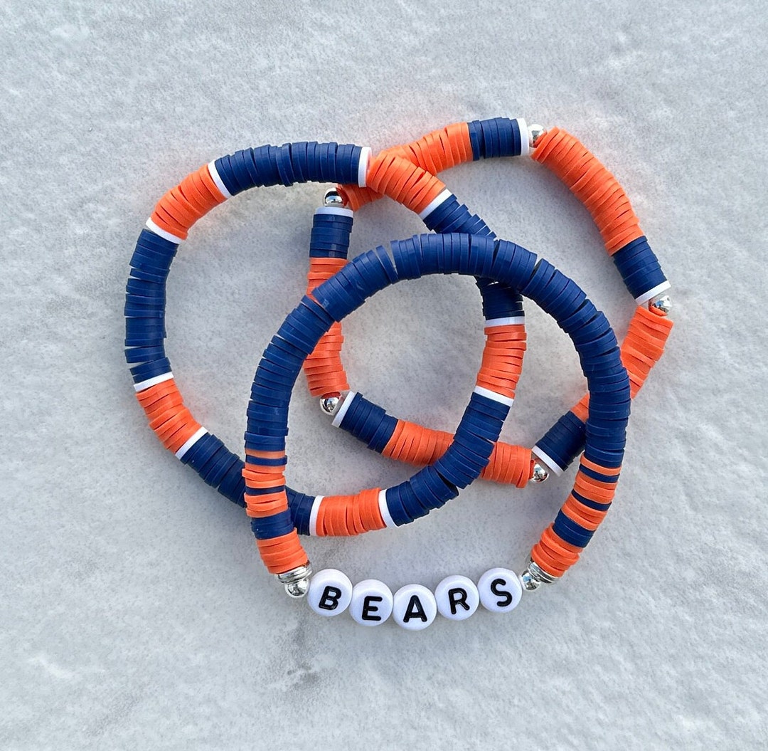 Chicago Bears Football Bracelets | SET OF 3 | Team Bracelets | Sports ...