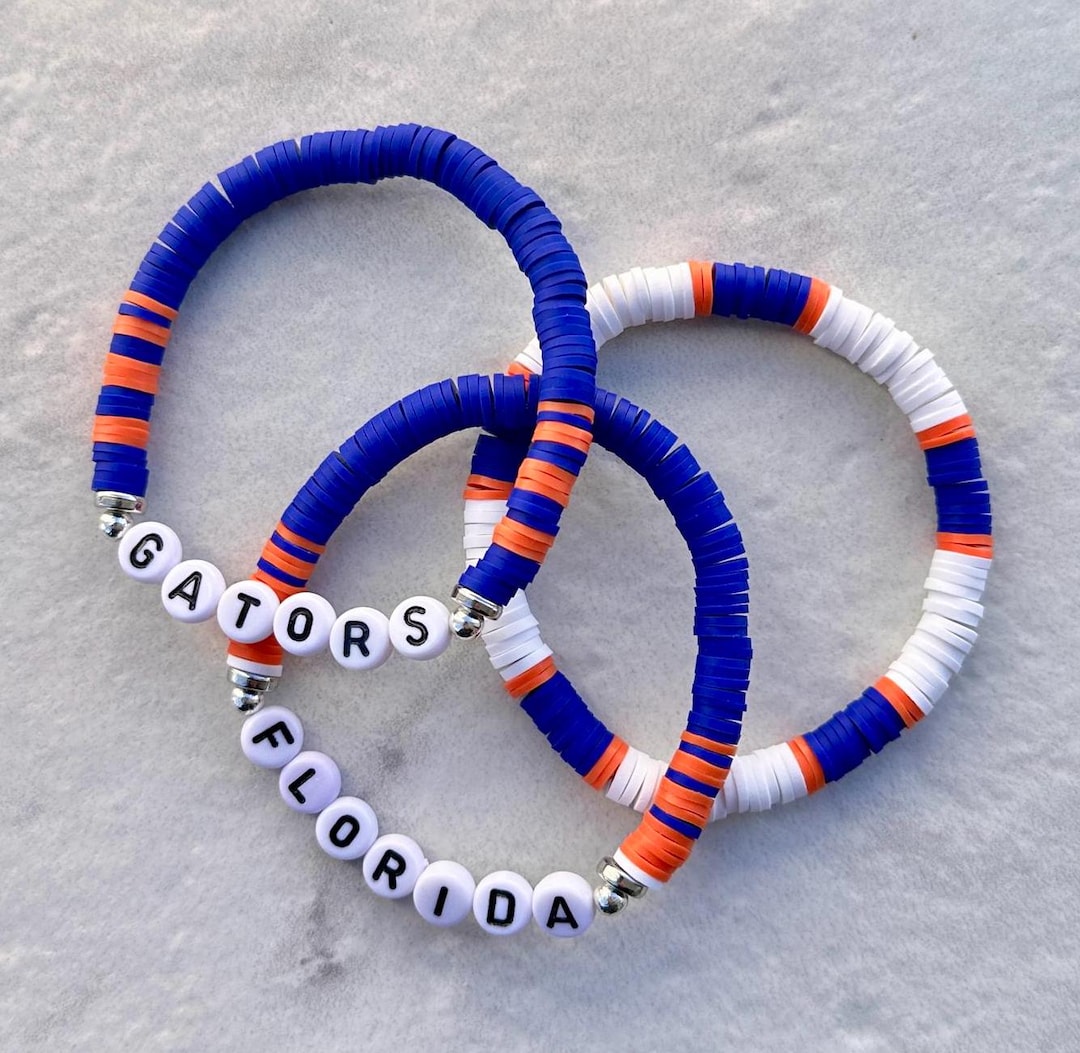 University of Florida Gators Bracelets | SET OF 3 | Blue Orange Stacked ...