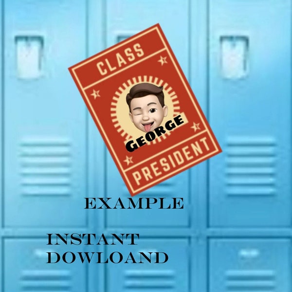 Class President Campaign Poster - Etsy