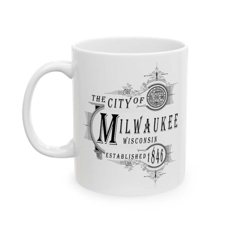 The City of Milwaukee Mug, Vintage Milwaukee Design, Milwaukee ...