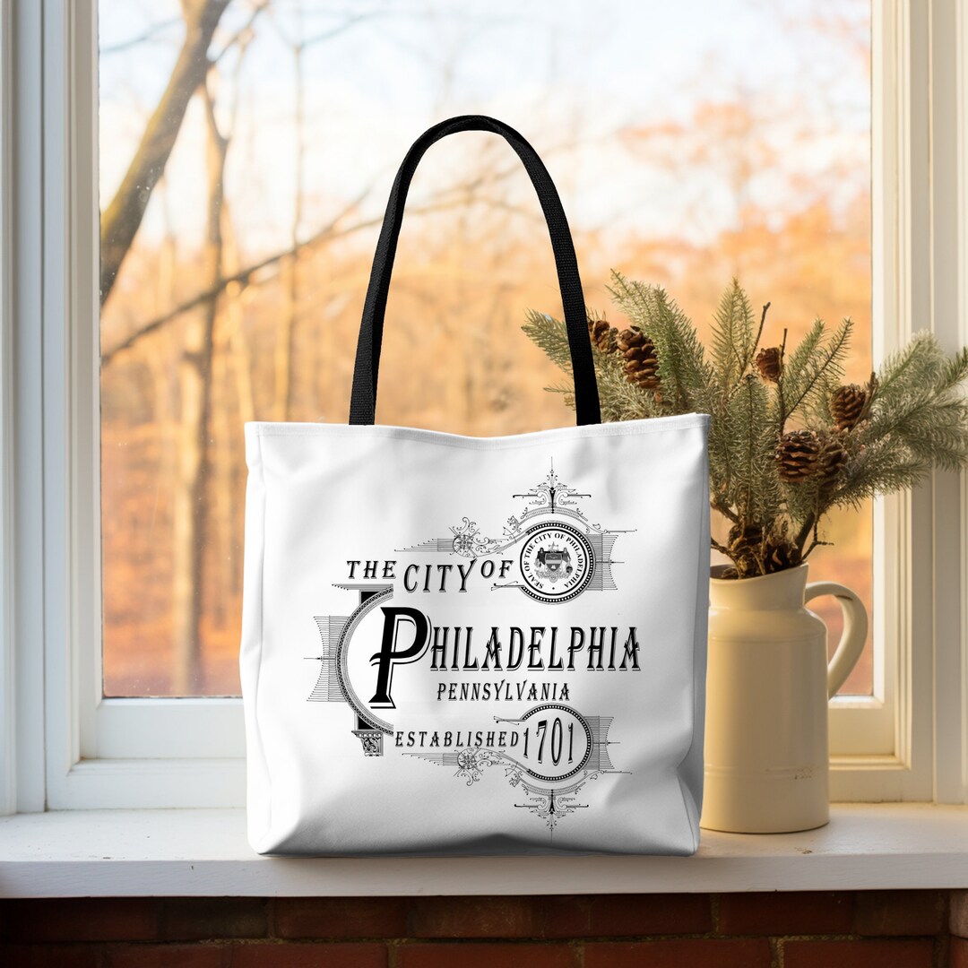Philadelphia City Tote Bag, Vintage Philadelphia Design, 1701 ...