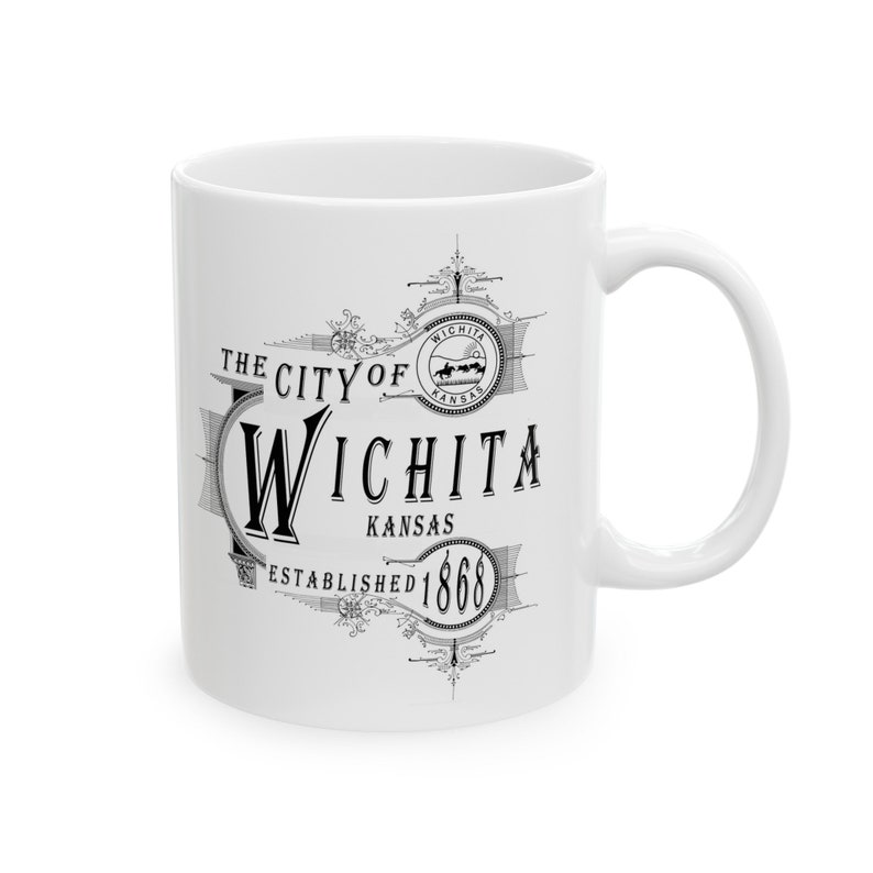 Wichita Kansas Classic Design Mug, Established 1868 Coffee Cup, Vintage ...