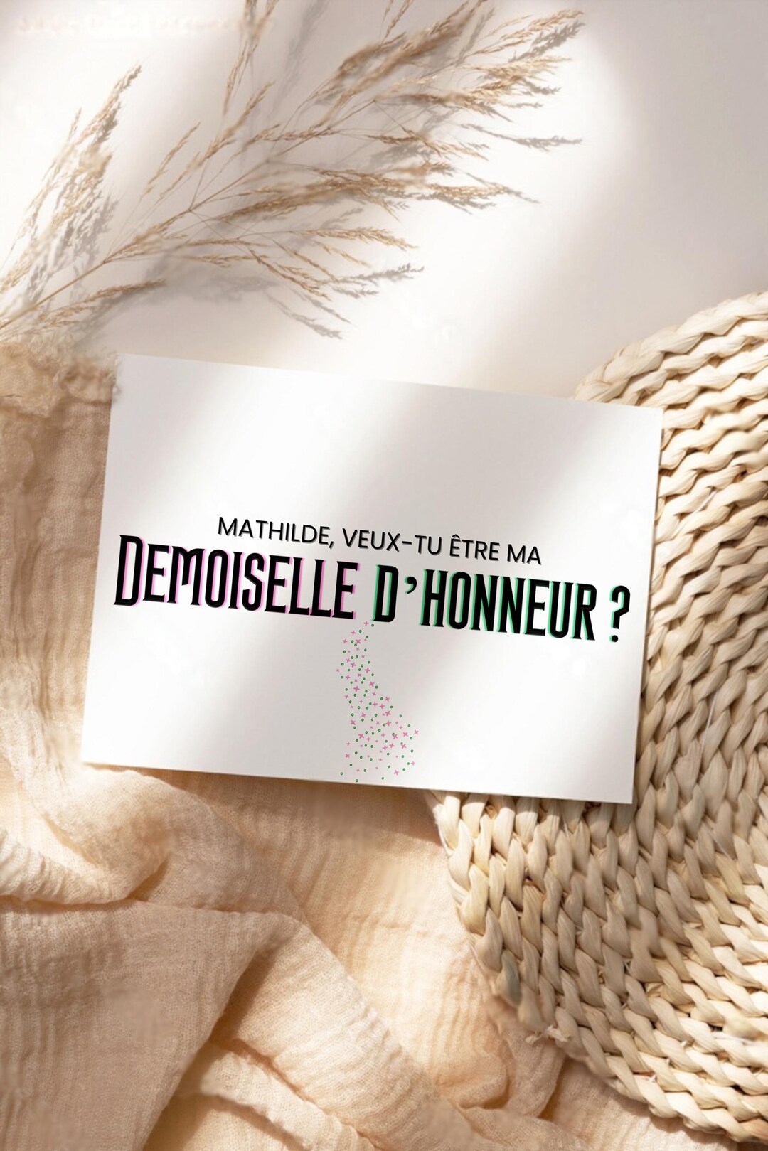 Wicked Movie Theme Bridesmaid Proposal Card Template With Customizable ...