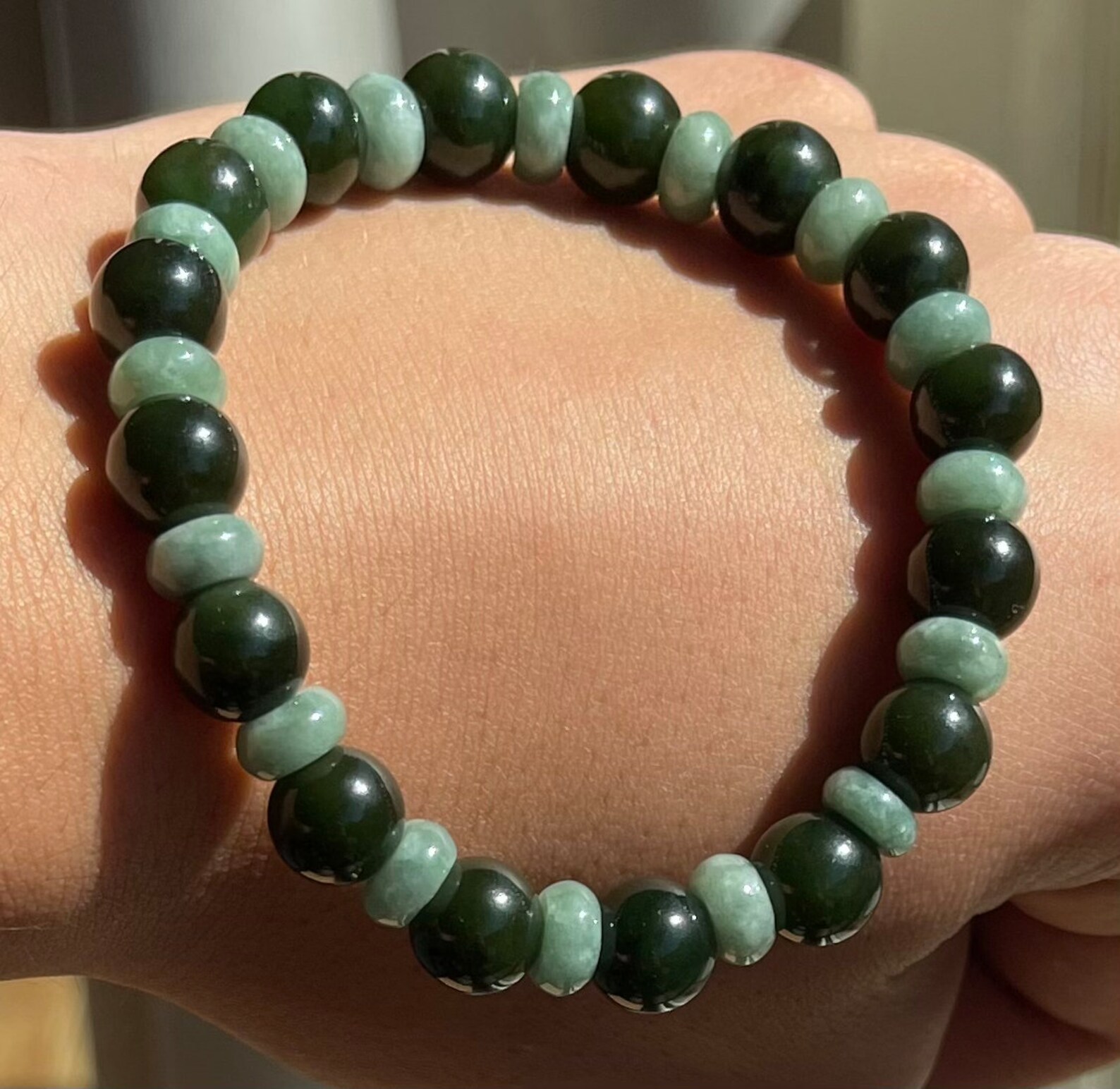 Jadeite & Nephrite Stretch Bracelet - Etsy