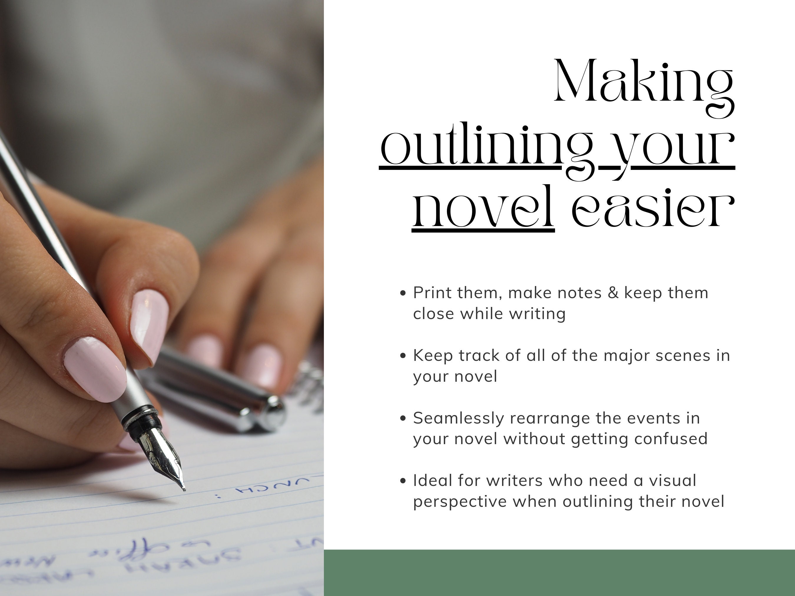 Novel Scene Planning Flashcards Writing Plot Planner Tool to Help You ...