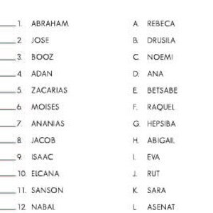 Parejas En La Biblia Juego Despedida De Soltera Bridal Shower Game - Etsy