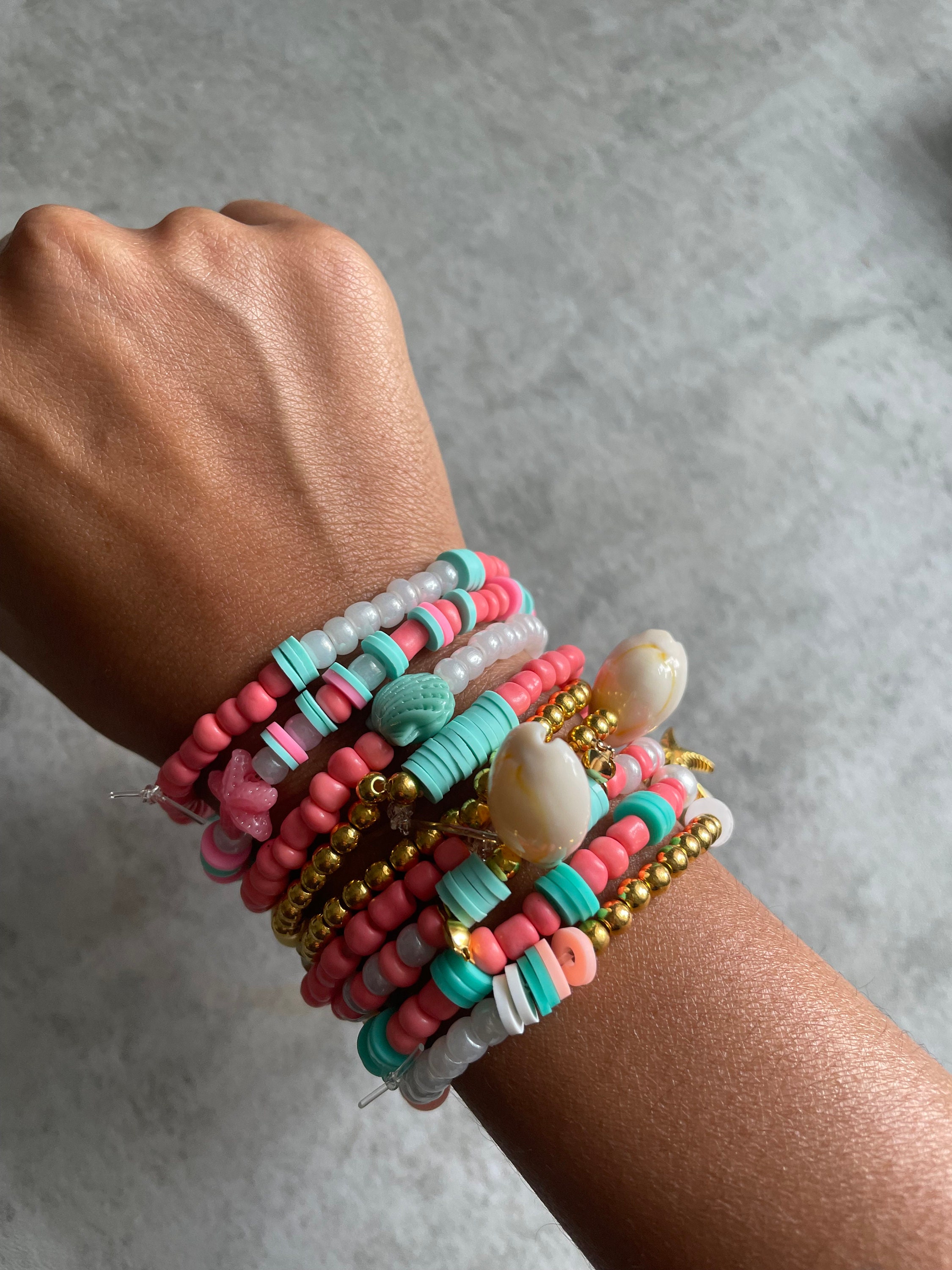 Preppy Beach Theme Bracelet Set - Etsy
