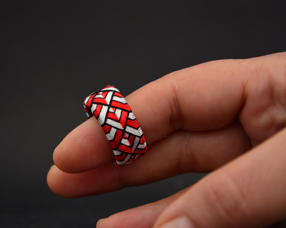 Traditional Japanese Embroidery Kaga Yubinuki Thimble Ring Embroidered ...