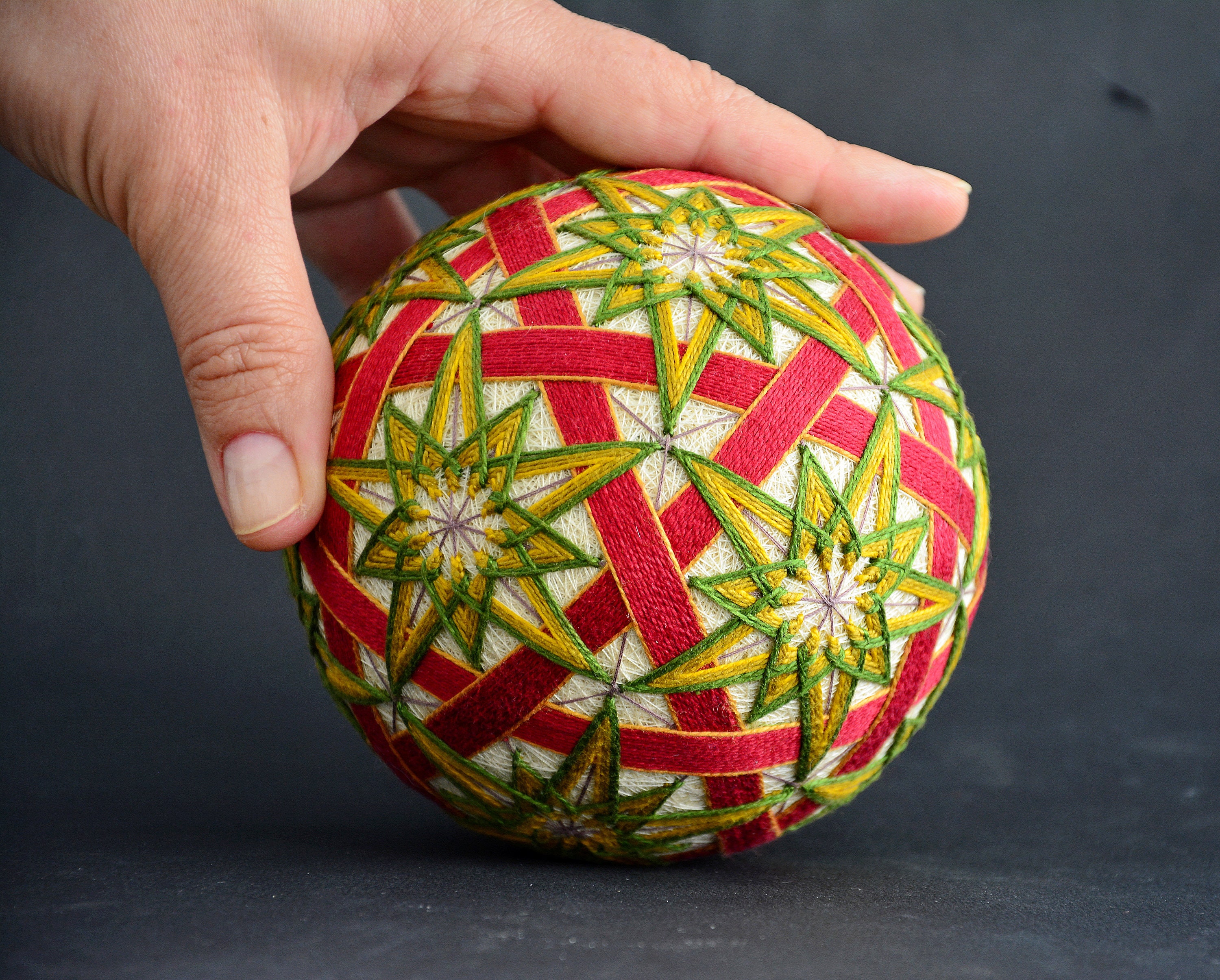 Merkaba Star for House Warming Gift Japanese Temari Ball Hexagon ...