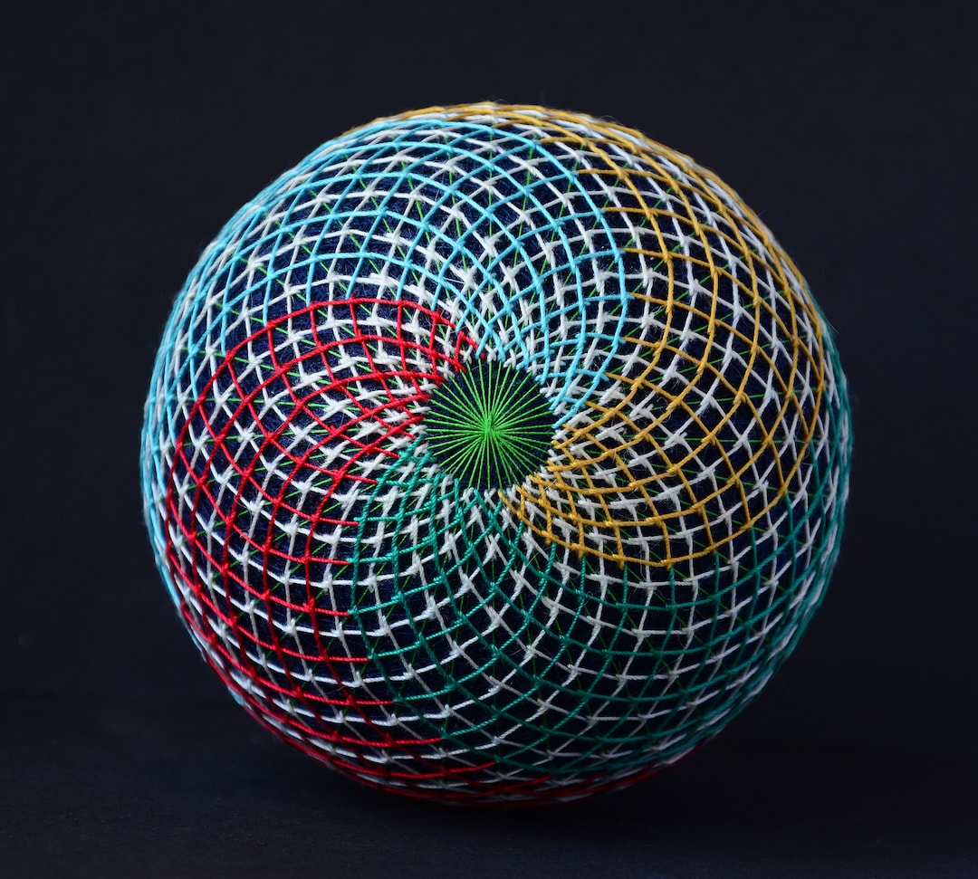 Japanese Temari Ball Dreamcatcher Boho Rainbow String Art Mandala House ...