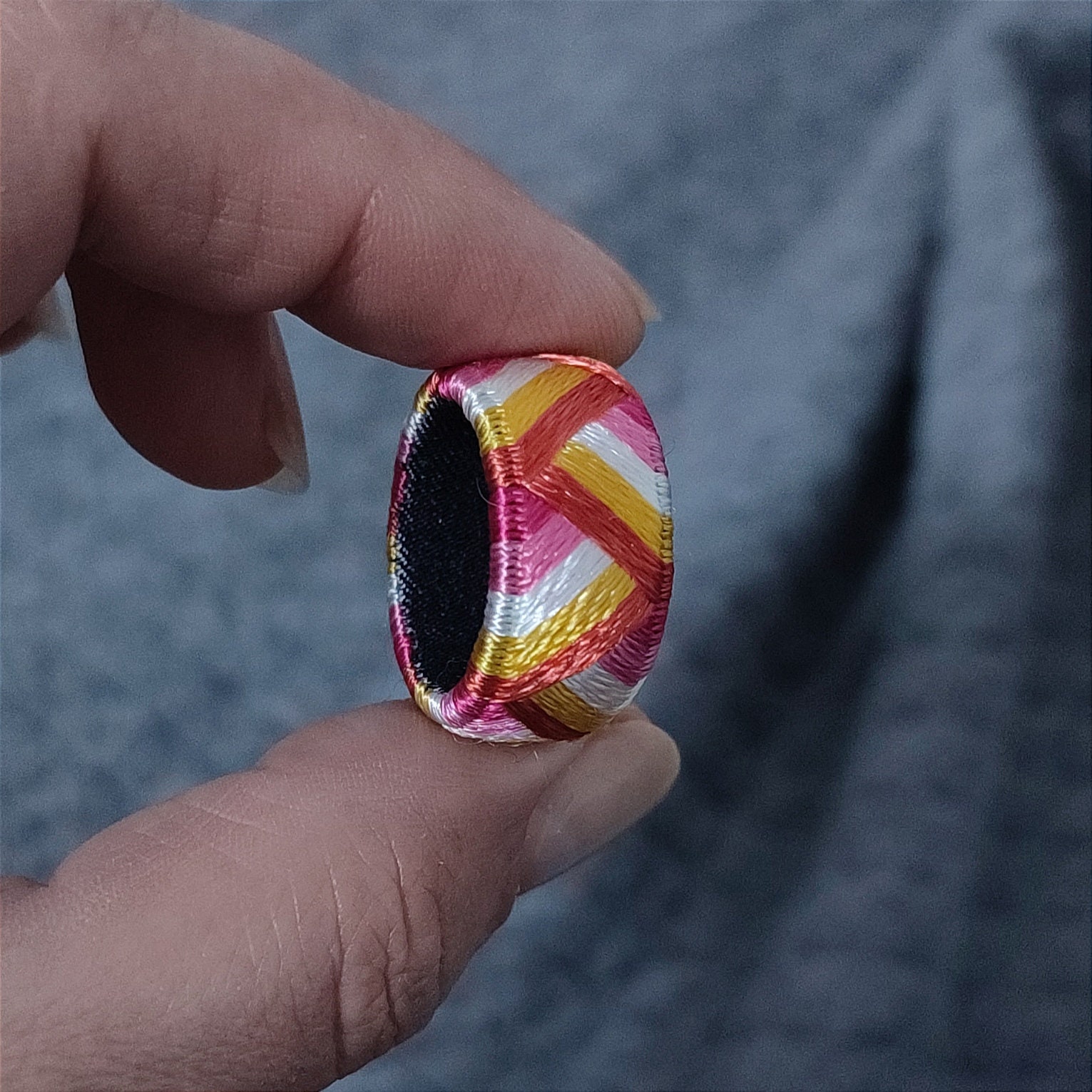 Lesbian Flag Ring, LGBTQ Pride Jewelry, Lesbian Engagement Gift ...