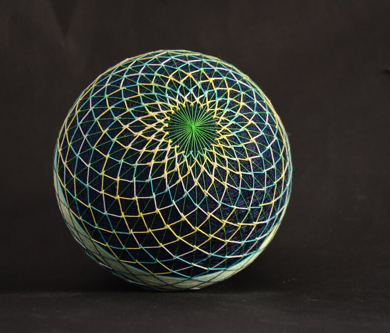 Japanese Temari Ball, Office Desk Decoration, String Art Mandala - Etsy
