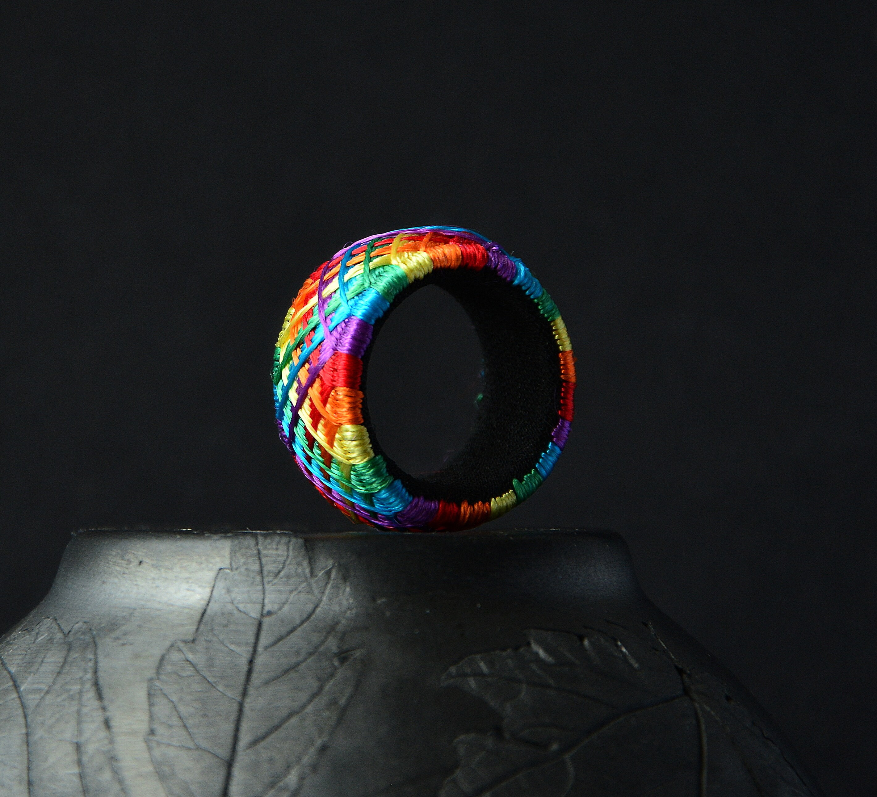 Japanese Thimble Ring Kaga Yubinuki Embroidered Rainbow Jewelry - Etsy