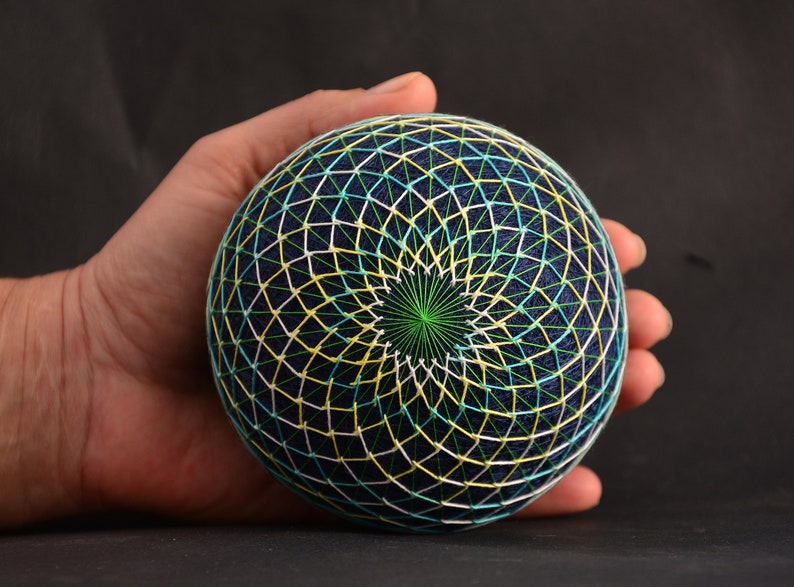 Japanese Temari Ball, Office Desk Decoration, String Art Mandala - Etsy