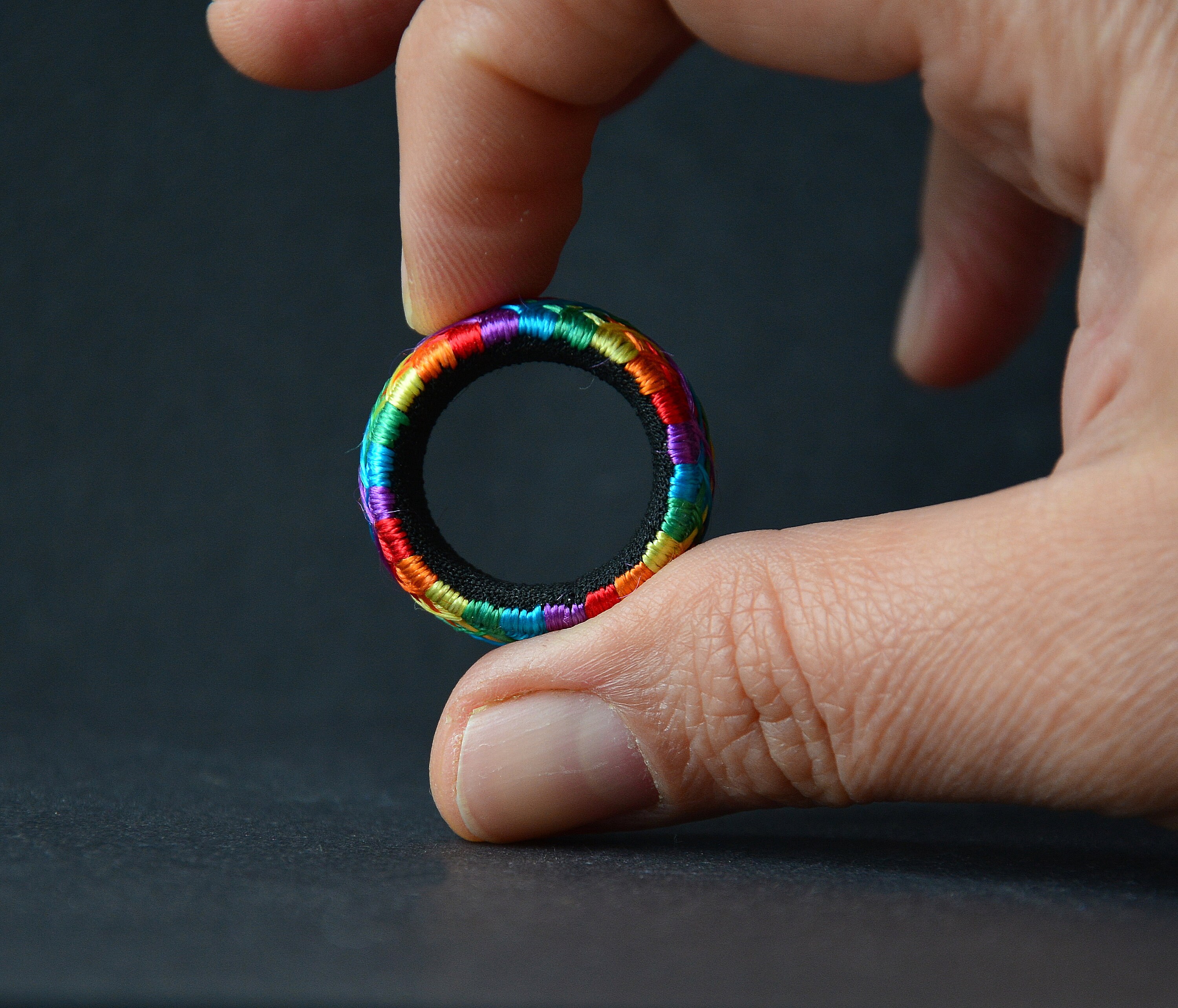 Japanese Thimble Ring Kaga Yubinuki Embroidered Rainbow Jewelry - Etsy