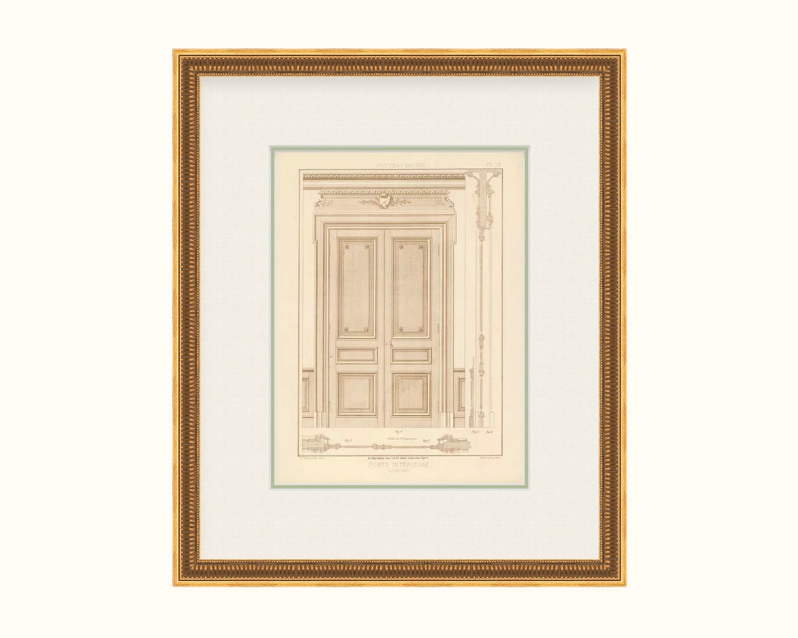 2 Architectural Prints French Facades, Fine Art Sepia Style Prints ...