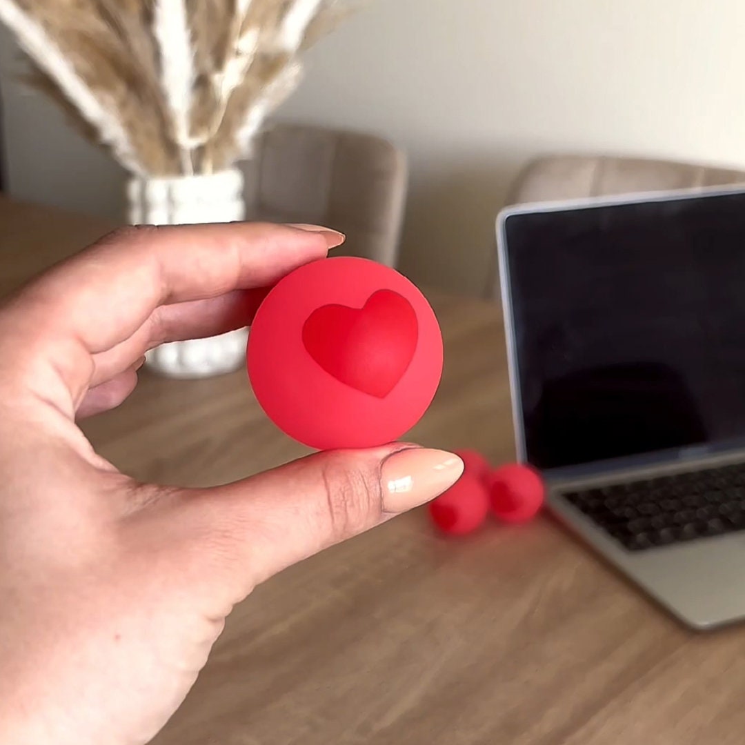 Heart Rubber Bounce Ball Set (4 Pcs) - Etsy