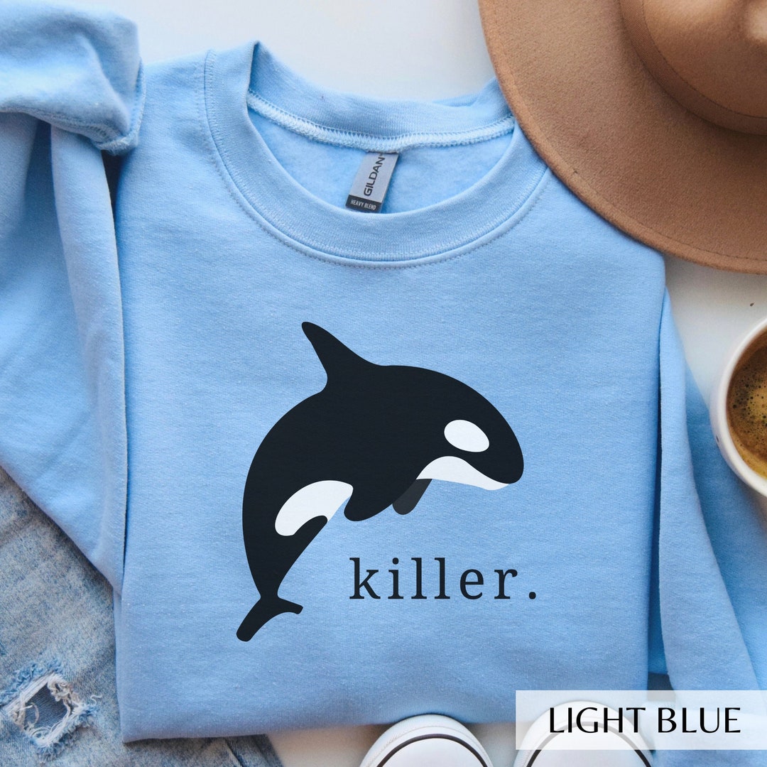 Orca Sweatshirt, Retro Killer Whale Sweatshirt, Marine Life Shirt ...