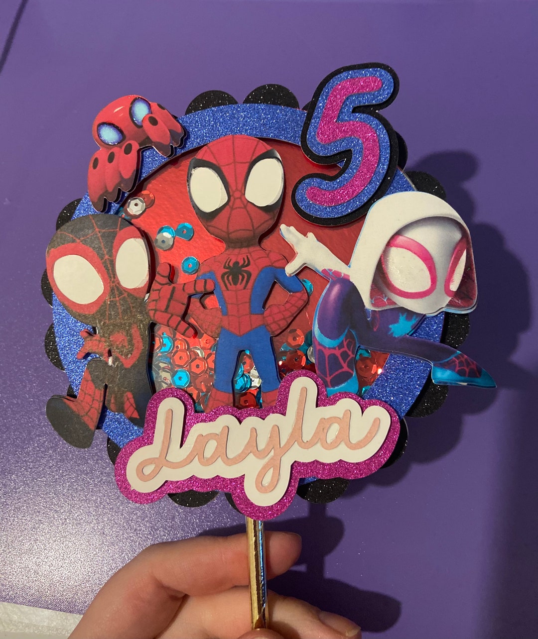 Spidey and Friends Cake Topper: Personalized Birthday Party Decor - Etsy UK