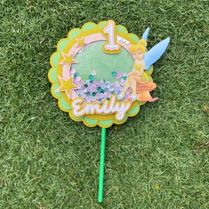 Custom Tinkerbell Shaker Cake Topper - Etsy UK