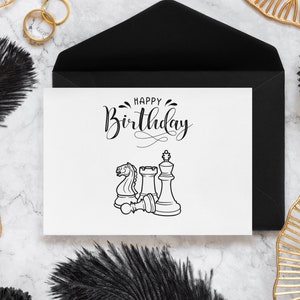 Printable Birthday Card, Happy Birthday to Chess Player, Funny Chess ...