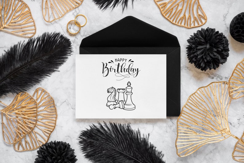 Printable Birthday Card, Happy Birthday to Chess Player, Funny Chess ...