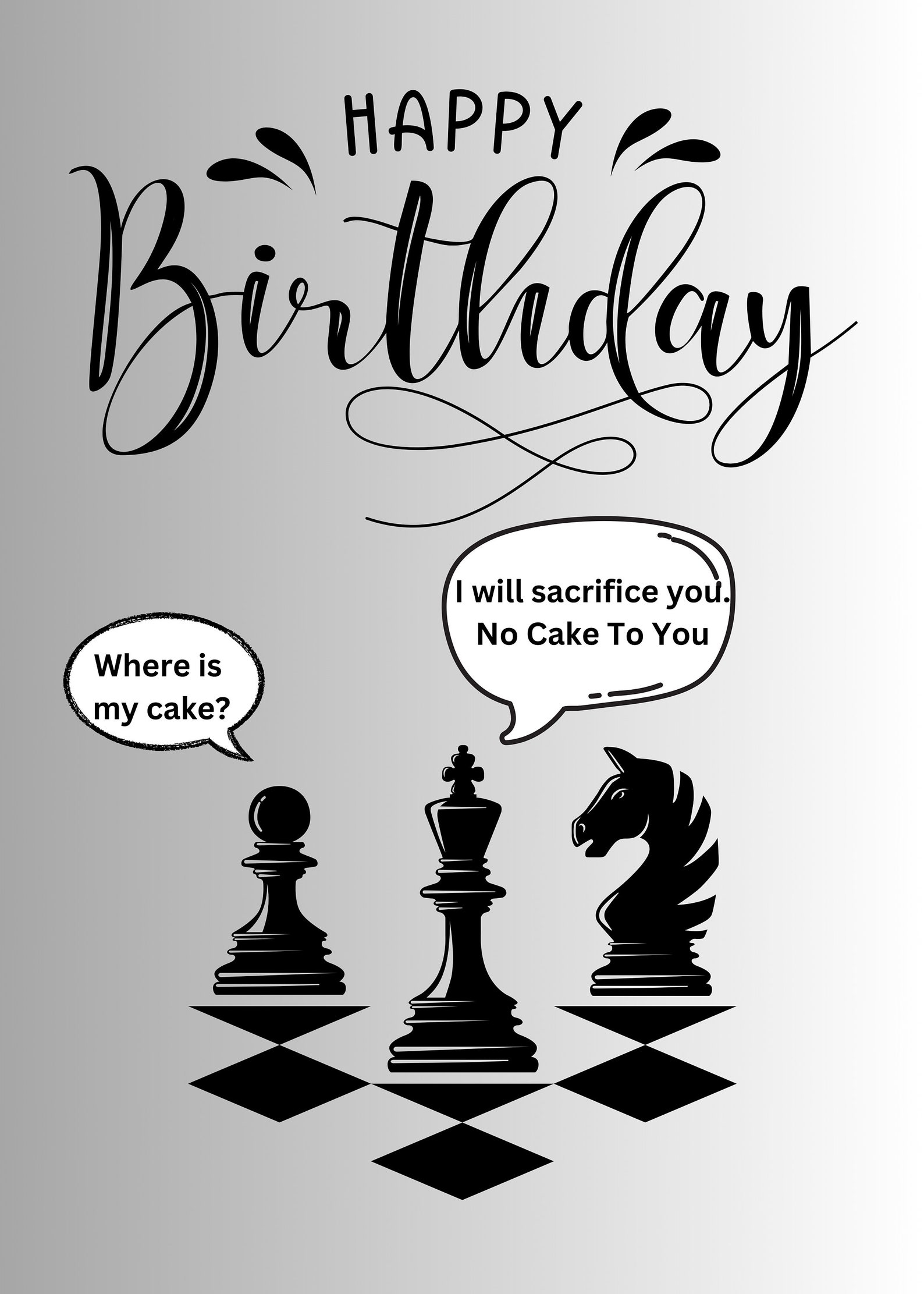 Funny Chess Birthday Card for Chess Player (PDF) - Etsy
