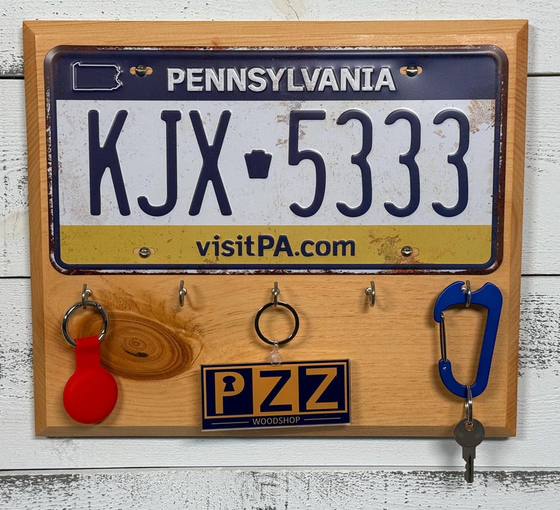Pennsylvania- License Plate Key Holder - Etsy