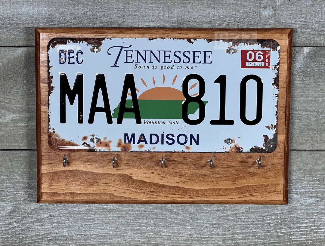 Tennessee- Madison License Plate Key Holder - Etsy