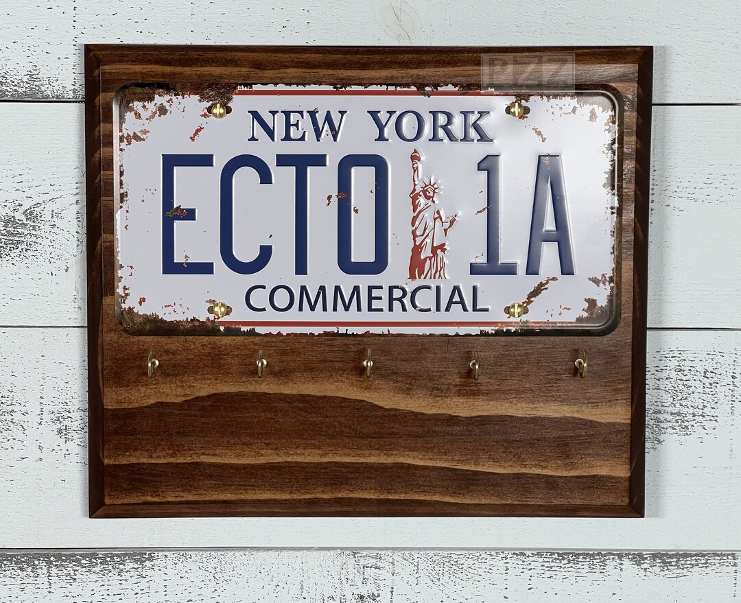 New York ECTO 1A License Plate Key Holder - Etsy