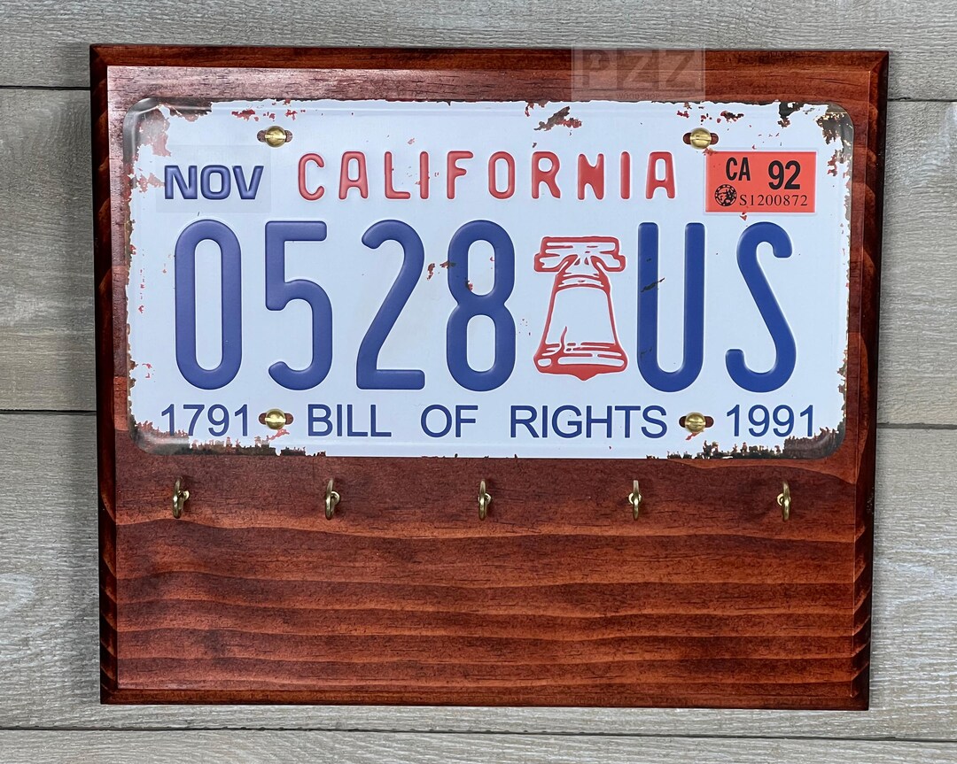 California- Bill of Rights- License Plate Key Holder - Etsy